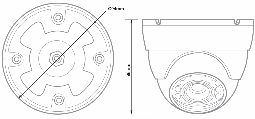 HD Eyeball style CVI Camera 1080P