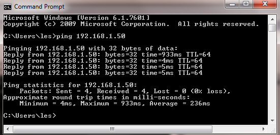 Using DOS commands to help with your network and IP cameras